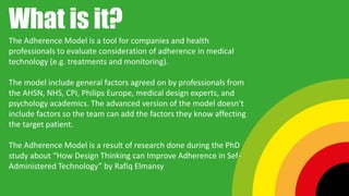 Introduction to the Design-Driven Adherence Model | PPT