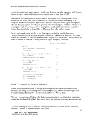 Medication Adherence in America reportcard full by National Community ...