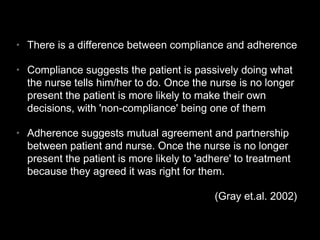 Adherence therapy in psychiatric nursing | PPT
