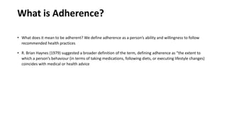 Adherence to health behavior.pptx | Medical Health