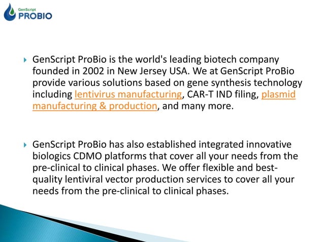 Adherent Lentivirus Suspension Production & Manufacturing.pptx