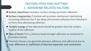 Adhesion and surface phenomenon | PPTX