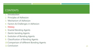 Adhesion & Bonding in Dentistry | PPTX
