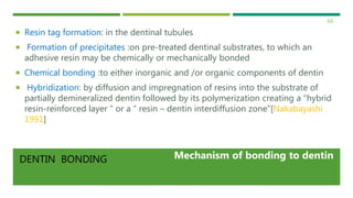 Adhesion & Bonding in Dentistry | PPTX