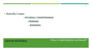 Adhesion & Bonding in Dentistry | PPTX