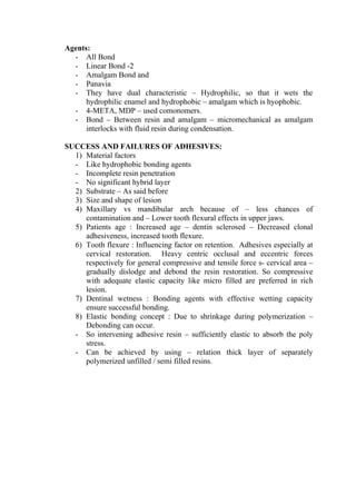 Adhesion in dentistry | DOC