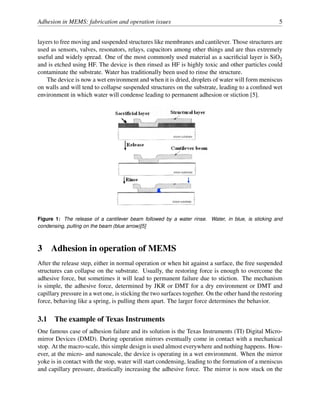 Adhesion in fabrication and operation | PDF