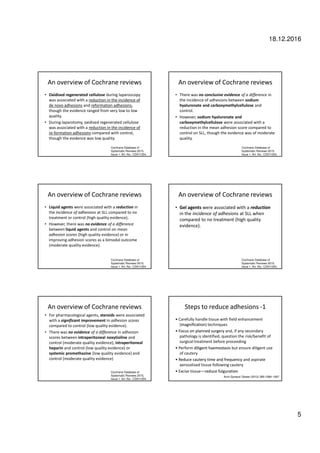 Adhesion prevention | PDF