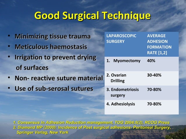 Adhesion prevention | PPT | Infertility | Reproductive Health