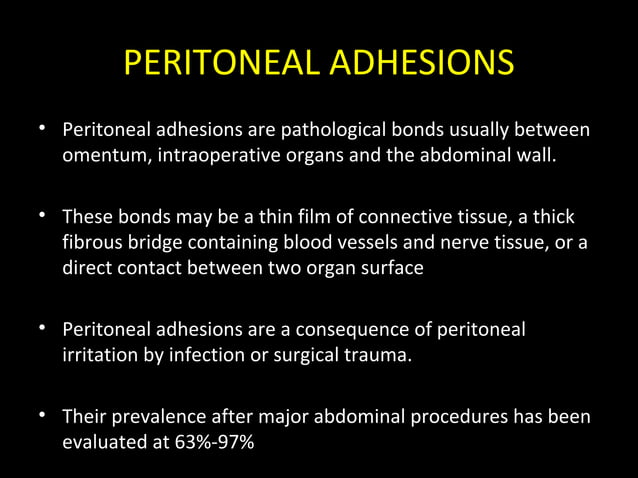 Adhesion prevention | PPT | Infertility | Reproductive Health