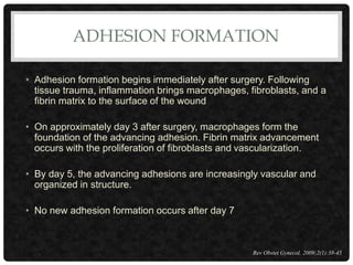 Adhesion prevention - Dr. dr. Brahmana., SpOG(K) | PPTX