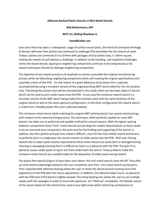 Adhesive backed-mylar-stencils-vs-mini-metal-stencils | PDF