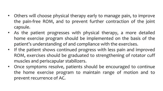 Adhesive capsulitis | PPTX | Bone and Joint Conditions | Diseases and ...