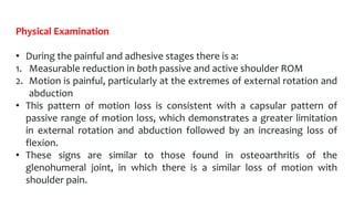 Adhesive capsulitis | PPTX
