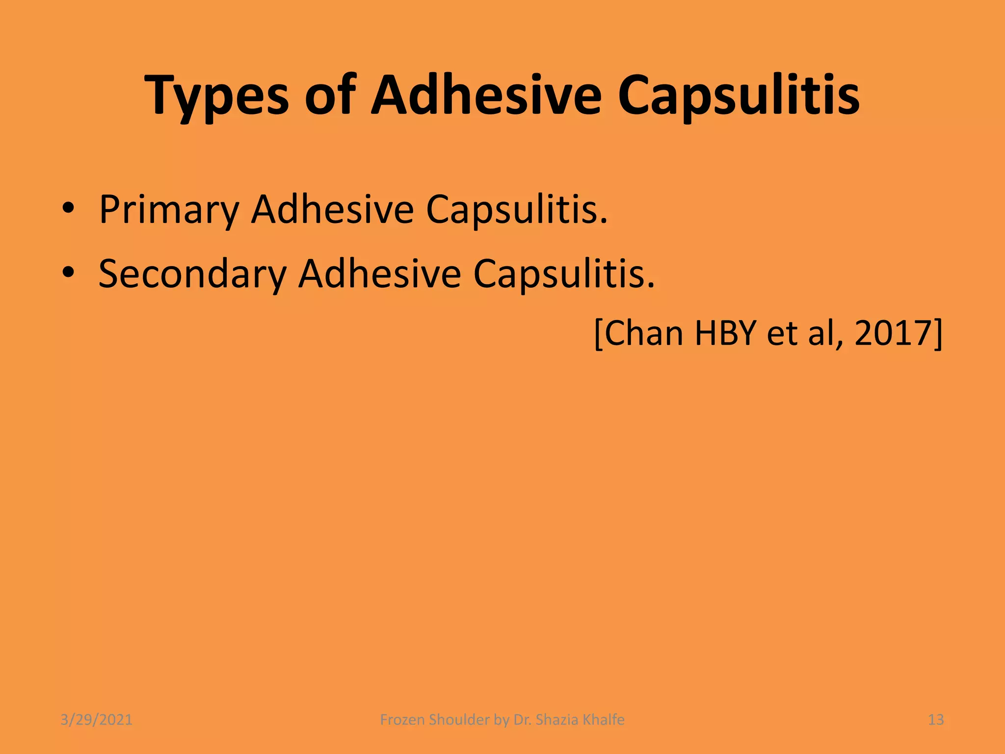 Adhesive Capsulitis | PPTX