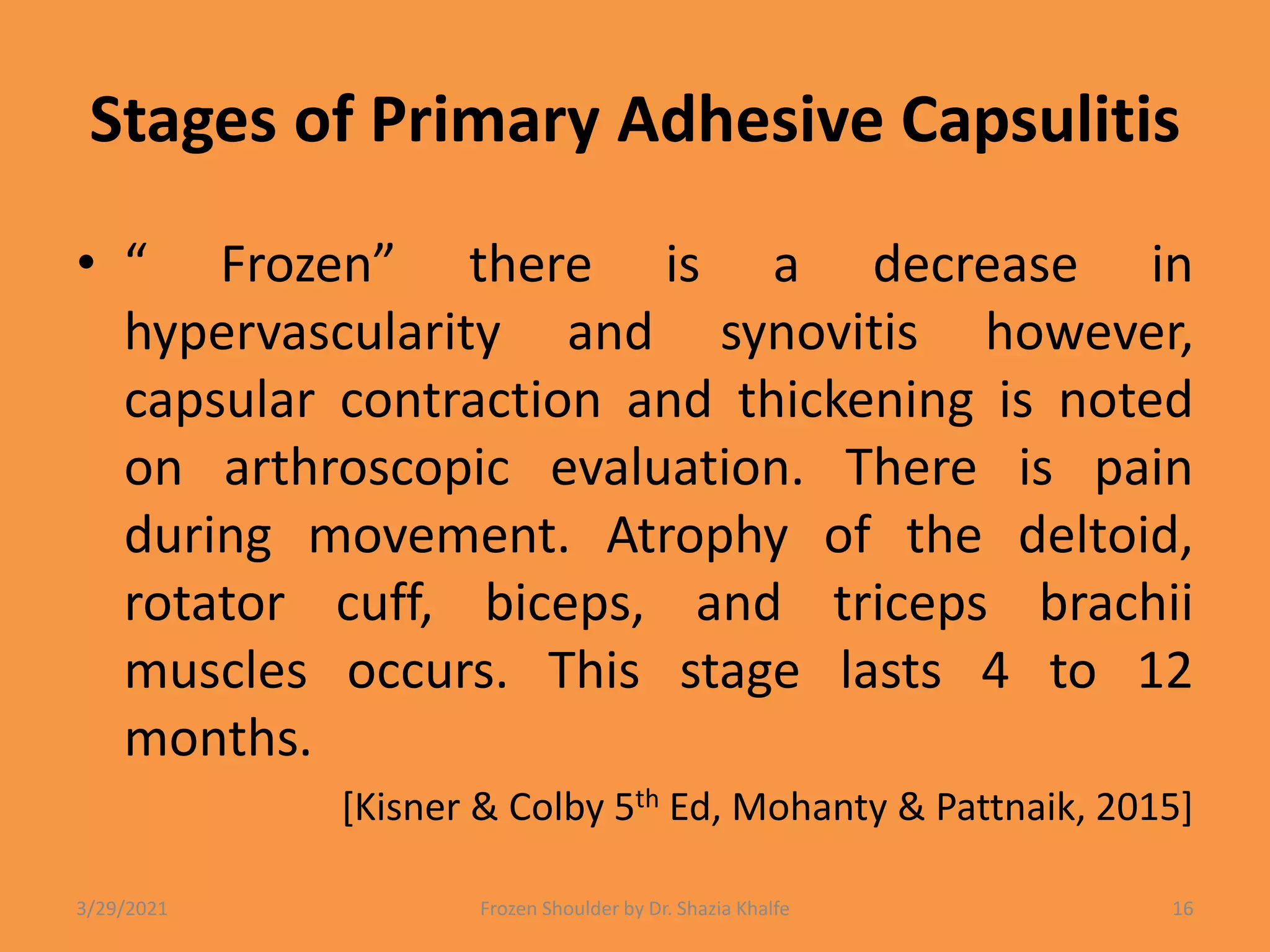 Adhesive Capsulitis | PPTX