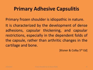 Adhesive Capsulitis | PPTX