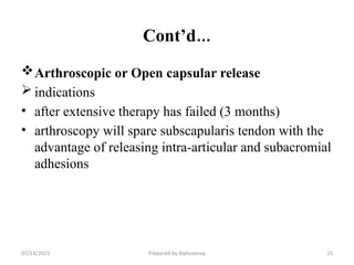 Adhesive capsulitis shoulder in orthopedic | PPTX