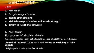 Adhesive capsulitis case presentation physiotherapy | PPTX