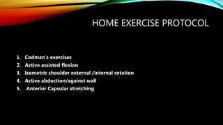 Adhesive capsulitis case presentation physiotherapy | PPTX