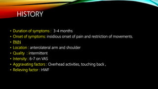 Adhesive capsulitis case presentation physiotherapy | PPTX