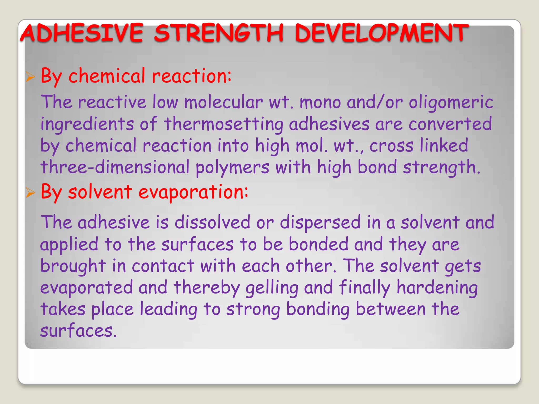 Adhesives | PPTX