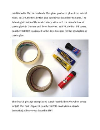 Adhesives glue and gum | PDF