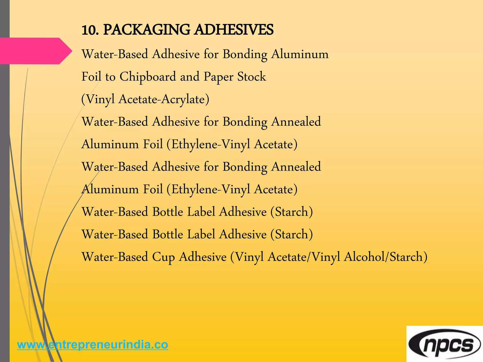 Adhesives Properties and Formulation | PPT