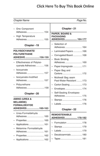 Adhesive technology & formulations (technology book) | PDF