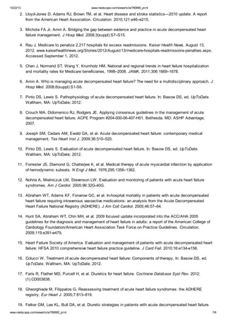 Acute Decompersated Heart Failure | PDF
