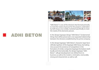 Adhi beton creating corporate identity | PPT
