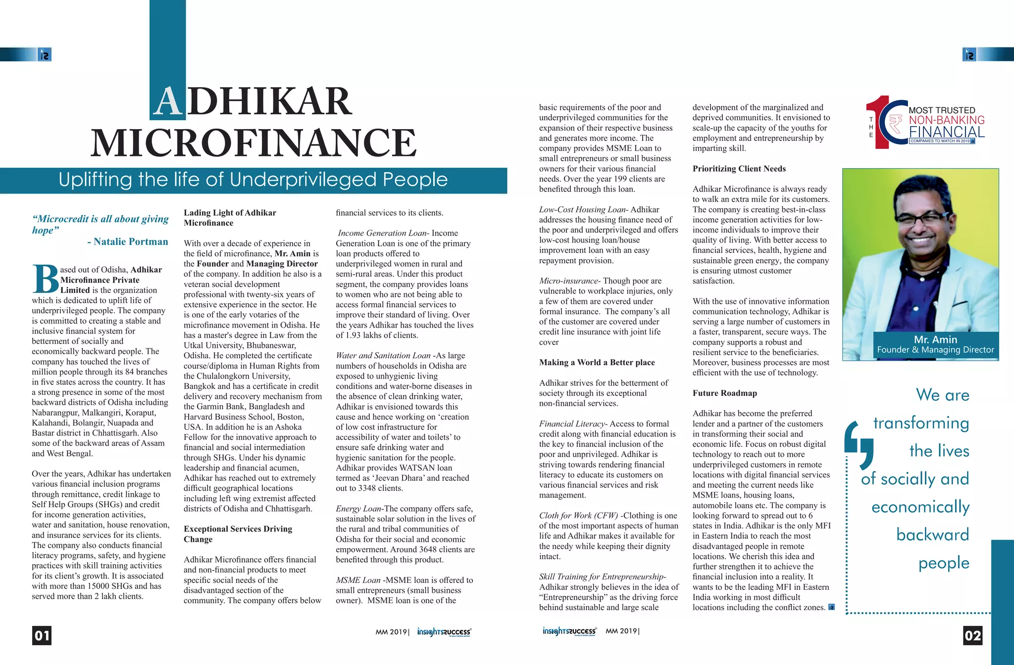 Adhikar Microfinance: Uplifting the life of Underprivileged People | PPT