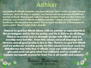 Adhkar to be recited after the Prayer | PPTX