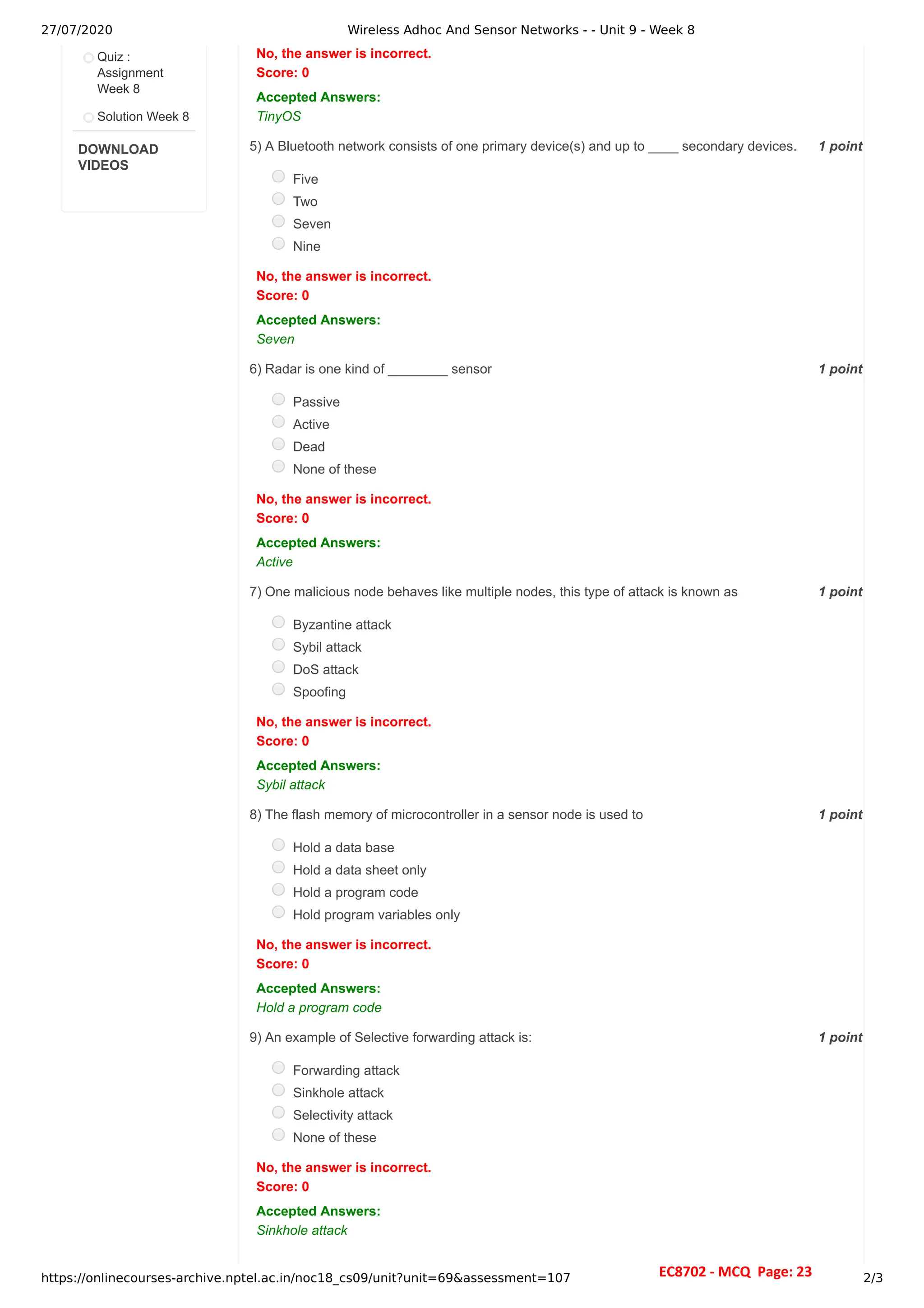 adhoc and wireless sensor network nptel assignment answers (1).pdf