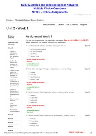 adhoc and wireless sensor network nptel assignment answers (1).pdf
