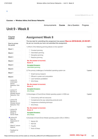 adhoc and wireless sensor network nptel assignment answers (1).pdf