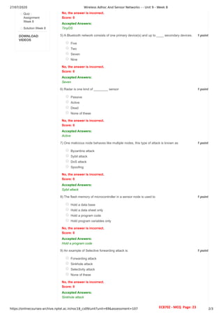 adhoc and wireless sensor network nptel assignment answers (1).pdf