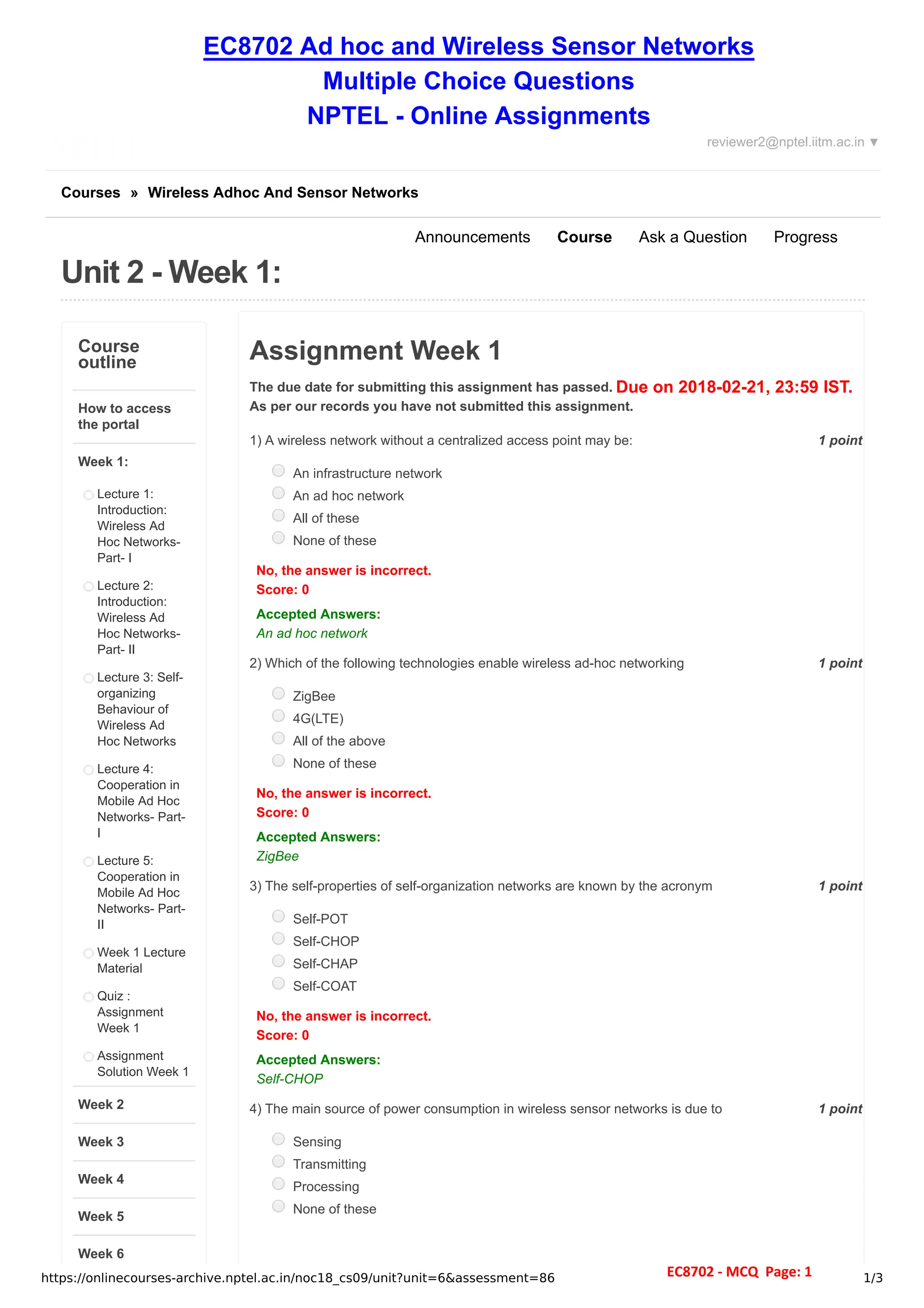 adhoc and wireless sensor network nptel assignment answers (1).pdf