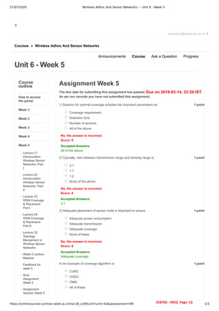 adhoc and wireless sensor network nptel assignment answers (1).pdf