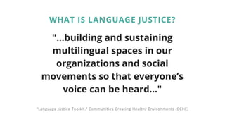 Ad hoc interpreting and language justice | PPTX