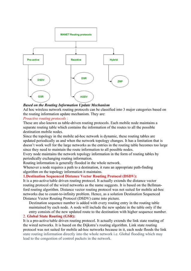 Module 3 Routing Protocols And Transport Layer In Ad Hoc Networks Pdf