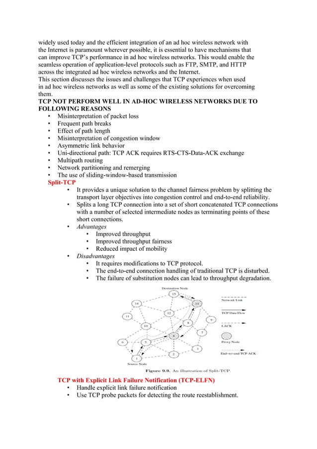 Module 3: Routing Protocols and Transport Layer in Ad-hoc Networks | PDF
