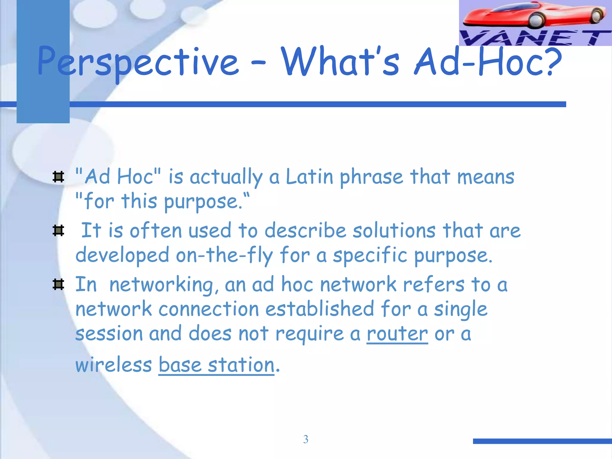 Adhoc network | PPT