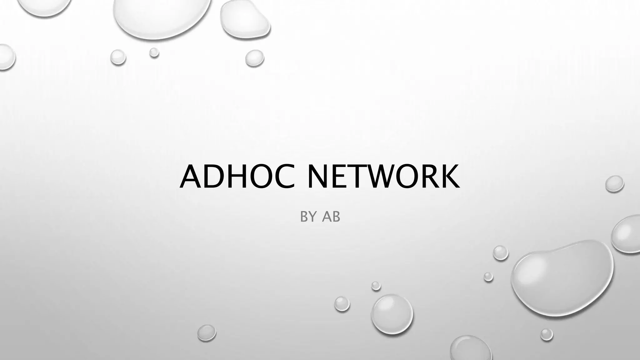 Adhoc Networkpptx Computer Networking Computing