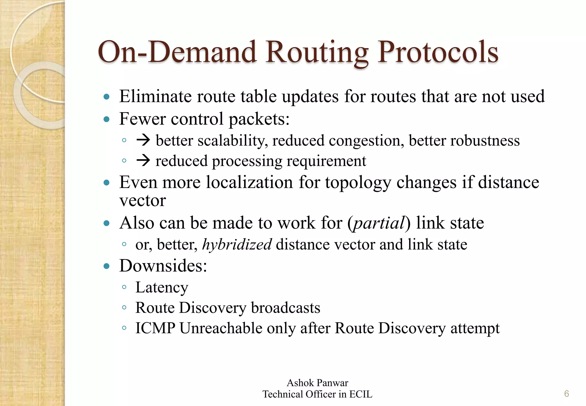 Ad-hoc networking with AODV | PPTX | Computer Networking | Computing