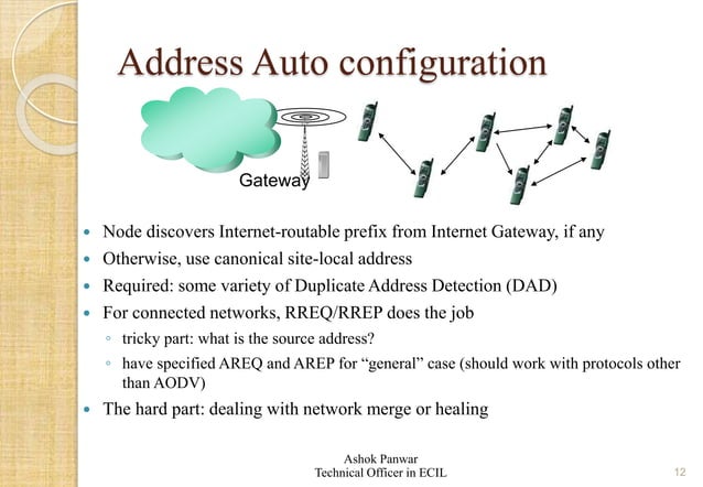 Ad-hoc networking with AODV | PPTX | Computer Networking | Computing