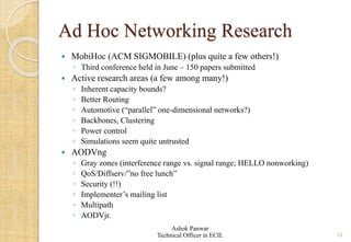 Ad-hoc networking with AODV | PPTX | Computer Networking | Computing