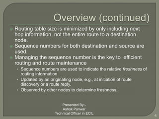 Ad hoc On-demand Distance Vector (AODV) Routing Protocol by Ashok ...