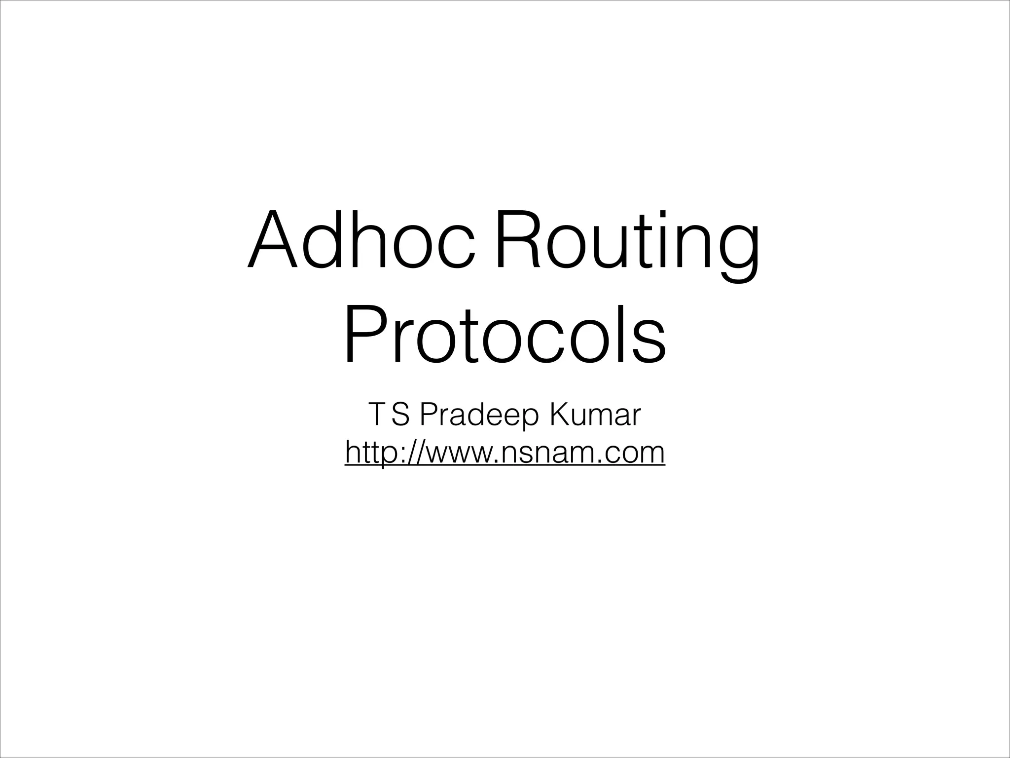 Adhoc Routing Protocols Pdf