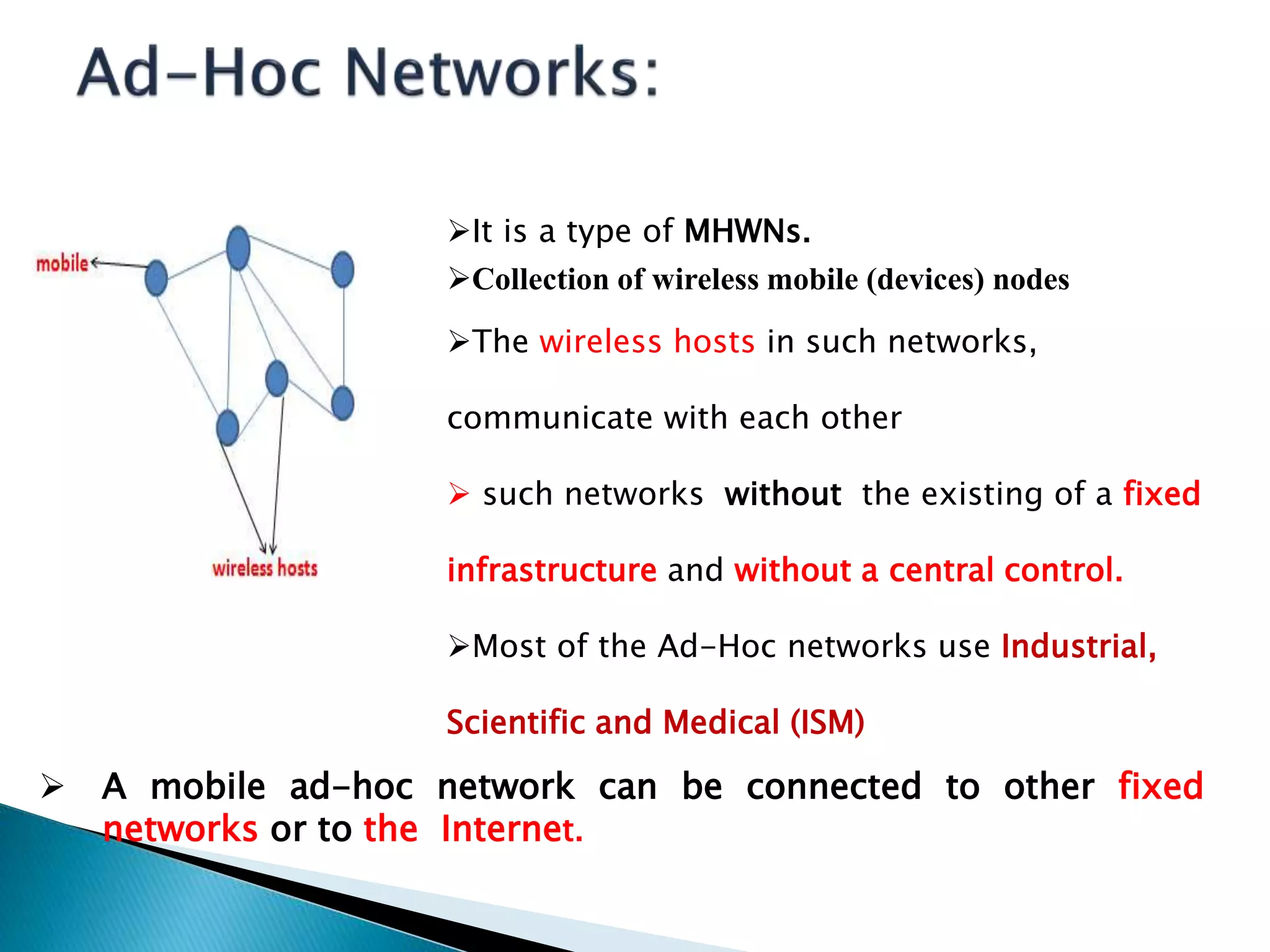 Ad hoc wireless networks | PPTX